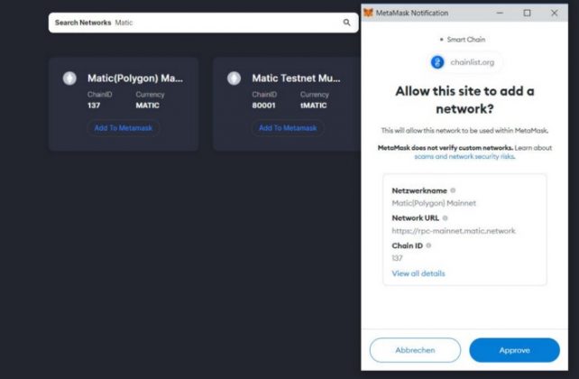 How to add a Network using Chainlist on Metamask - 36Crypto
